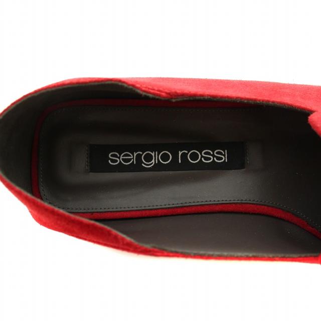 【中古】Sergio rossi SR1 SLIPPER スリッポン ローファー バブーシュ ラムレザー 9 27.0cm 赤 A84820 メンズ