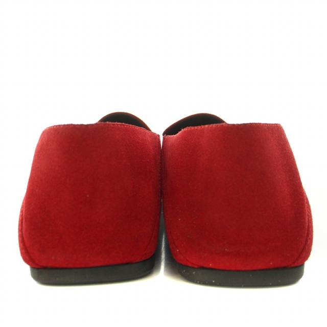 【中古】Sergio rossi SR1 SLIPPER スリッポン ローファー バブーシュ ラムレザー 9 27.0cm 赤 A84820 メンズ