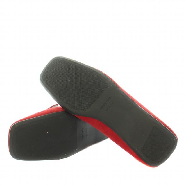 【中古】Sergio rossi SR1 SLIPPER スリッポン ローファー バブーシュ ラムレザー 9 27.0cm 赤 A84820 メンズ