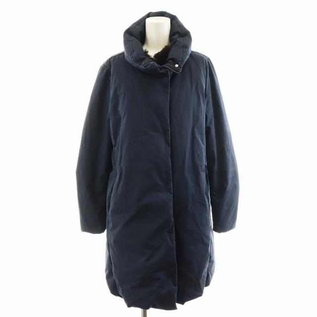 【中古】ウールリッチ WOOLRICH ダウンコート ロング丈 コットン アウター S 紺 ネイビー /AN26 レディース