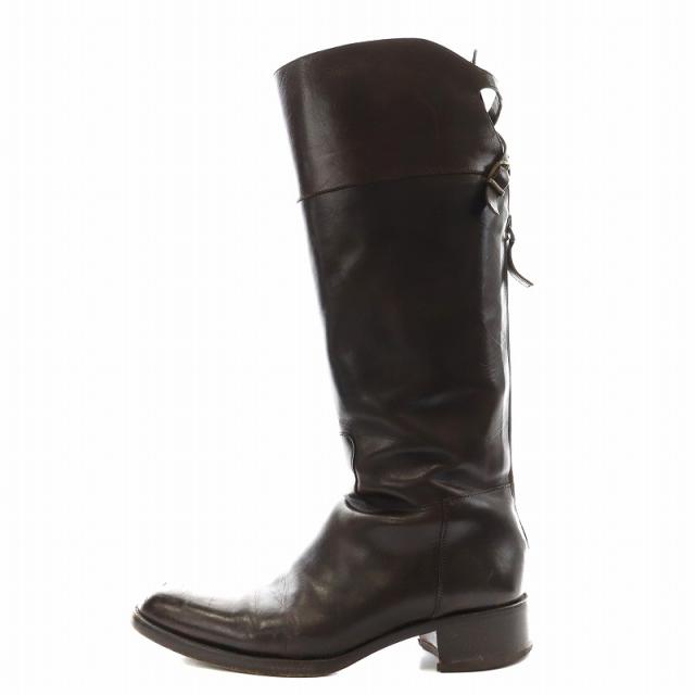 【中古】サルトル SARTORE ジョッキーブーツ ロングブーツ ヒール レザー 37 茶 ブラウン SR203 /AN2 レディース