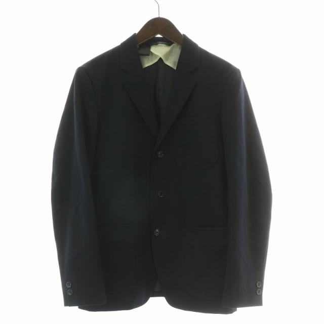 【中古】ミスターハリウッド N.HOOLYWOOD テーラードジャケット ブレザー 背抜き シングル ウール 36 紺 ネイビー