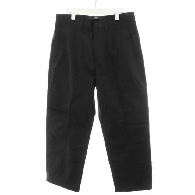 【中古】未使用品 ヴァレンティノ ヴァレンチノ  VALENTINO クロップドナイロンカーゴパンツ ジッパーフライ 48 黒