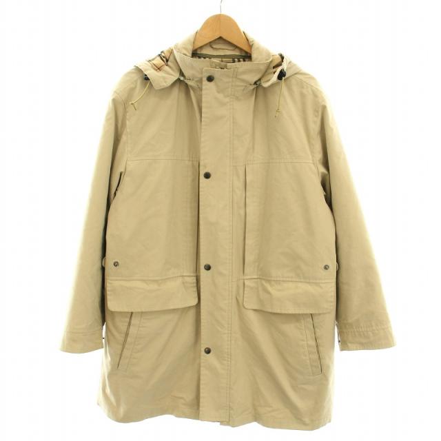 【中古】バーバリー ロンドン ダウンジャケット アウター 中綿ライナー付き S ベージュ BBB14-301-40 メンズ