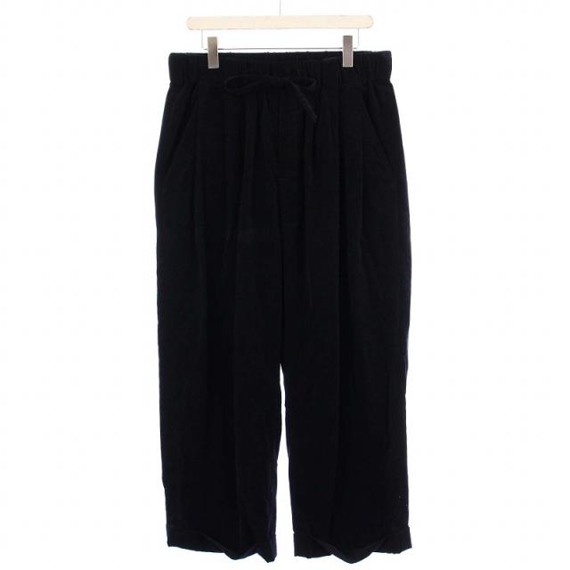 【中古】ブランワイエム Summer Corduroy Wide Pants サマーコーデュロイ ワイドパンツ イージーパンツ M ネイビー
