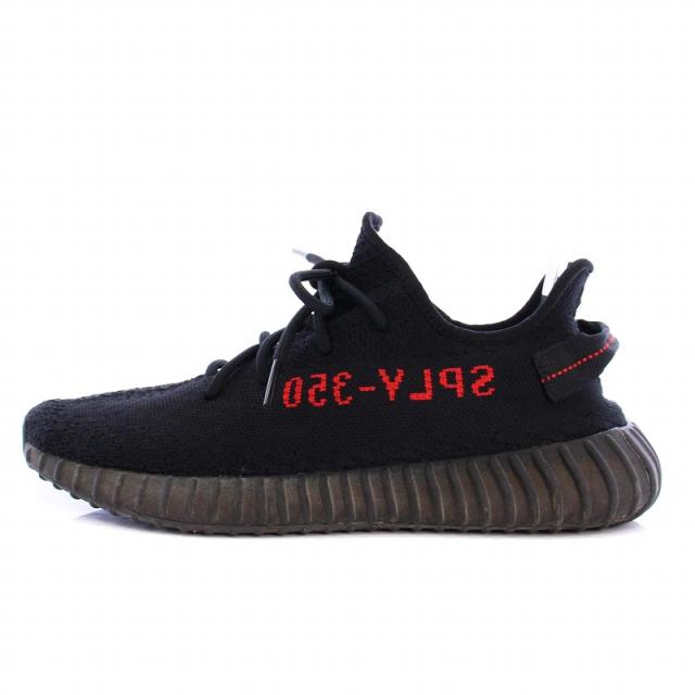 【中古】adidas YEEZY Boost 350 V2 Core Black/Red イージー ブースト350V2 スニーカー US9.5 27.5cm CP9652