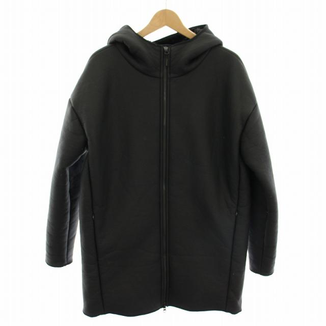 【中古】ザノースフェイス ホワイトレーベル ムートン風 コーティングジャケットコート S 黒 NJ5JI82K メンズ