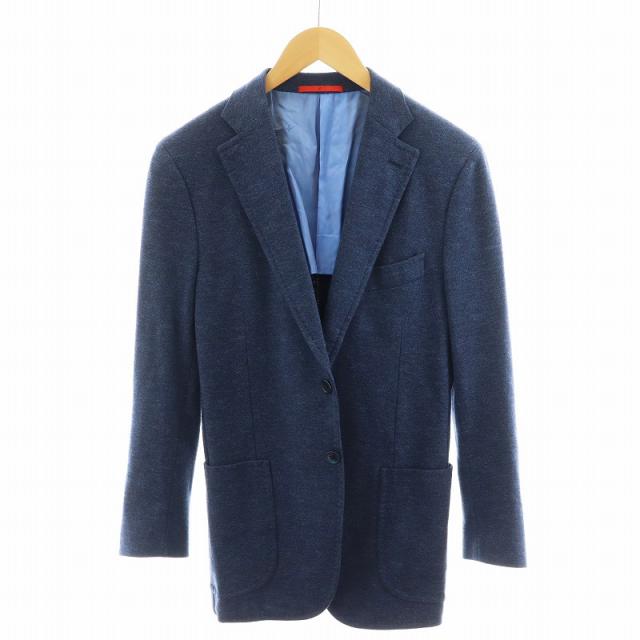 【中古】イザイア ISAIA CORTINA テーラードジャケット シングル 紺 ネイビー C21GSI /AN32 メンズ