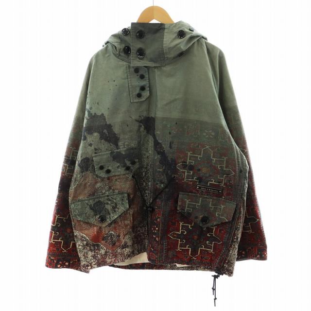 【中古】チルドレン オブ ザ ディスコーダンス ラグプリントスモックパーカー プルオーバー 1 カーキ COTDPO-002
