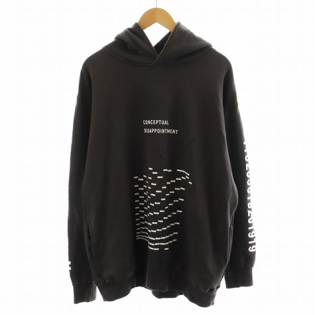 【中古】エーエフオム A.F HOMME ARTEFACT パーカー プルオーバー ロゴ 2 グレー /AN30 メンズ