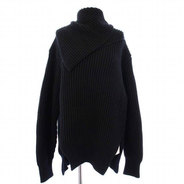 【中古】ジルサンダー JIL SANDER 23AW タートルネックニット セーター 長袖 32 ブラック J02GP0137 /KH レディース
