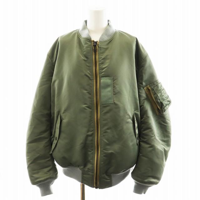 【中古】シンゾーン Shinzone MA-1 ミリタリージャケット ブルゾン F オレンジ カーキ 21AMSJK04 /AN14 レディース