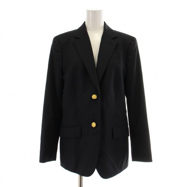【中古】ブルックスブラザーズ BROOKS BROTHERS テーラードジャケット アウター シングル 総裏地 ウール 8 黒