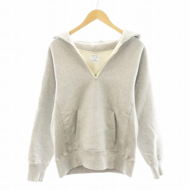 【中古】ウエアハウス WAREHOUSE パーカー プルオーバー ハーフジップ S グレー /AN34 メンズ