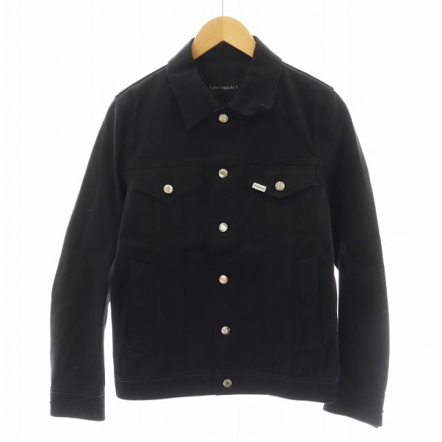 【中古】ウノピュウノウグァーレトレ 1PIU1UGUALE3 デニムジャケット ジージャン Gジャン 3 黒 ブラック