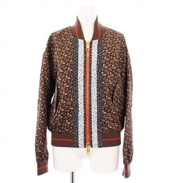 【中古】バーバリー BURBERRY ティッシ期 TB柄 ブルゾン ジャケット アウター IT38 茶 8021293 /KH レディース