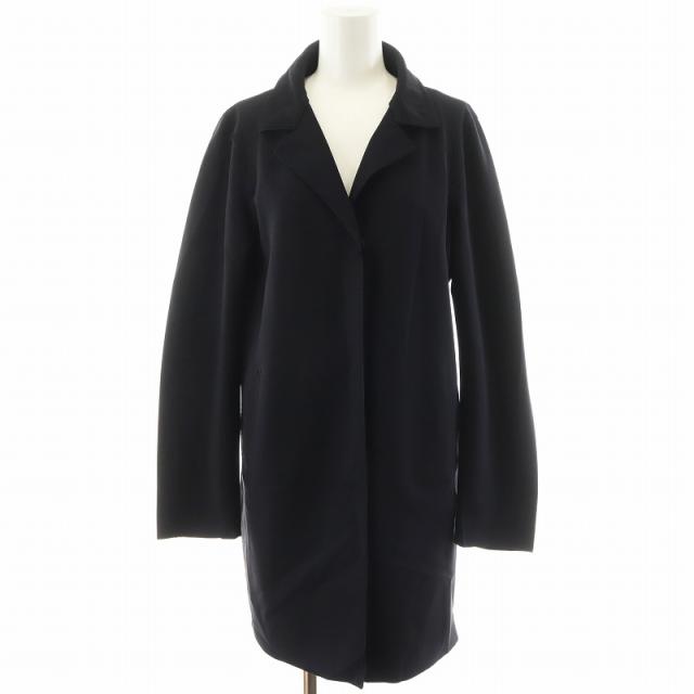 【中古】ヘルノ HERNO PRODUZ LAVJAP チェスターコート ミドル丈 ストレッチ 44 紺 ネイビー CA0073D