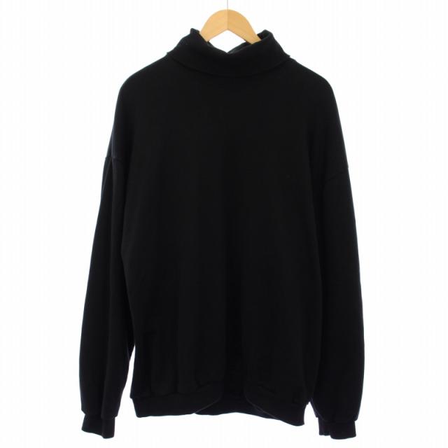 【中古】エブリワン everyone cotton turtleneck sweatshirt スウェット トレーナー 長袖 XL 黒 EV22-CS03 /TK メンズ