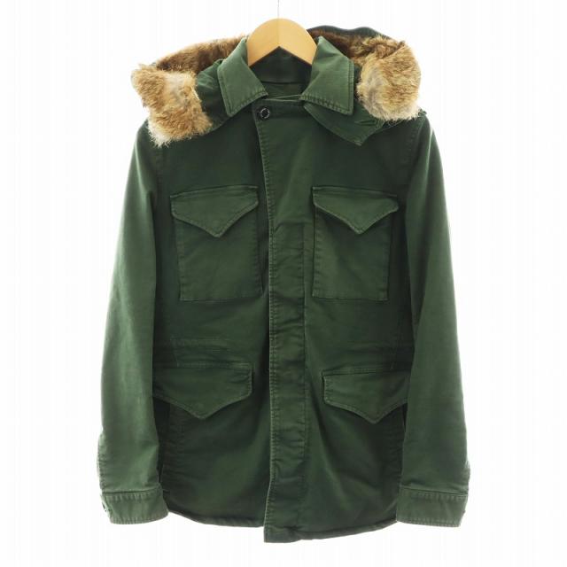 【中古】ウノピュウノウグァーレトレ × レオン M-43 モッズコート ミリタリージャケット コットン IV カーキ