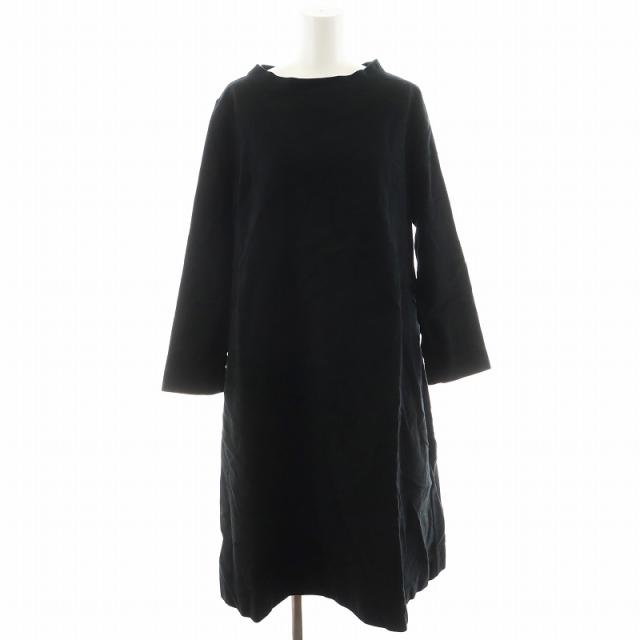 【中古】フォーティーファイブアールピーエム  45R 45rpm ワンピース ロング丈 長袖 コットン 0 黒 ブラック 5125035