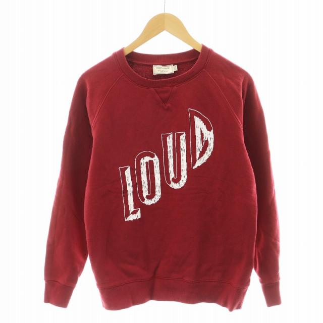 【中古】メゾンキツネ MAISON KITSUNE スウェット トレーナー ロゴ M ボルドー /AN37 メンズ