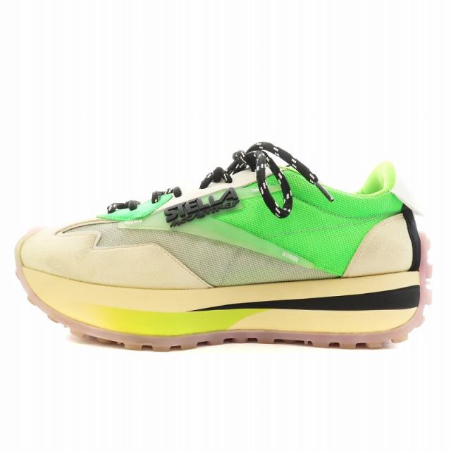 【中古】ステラマッカートニー リクリプス スニーカー シューズ 41 白 ホワイト 緑 グリーン /AN15 メンズ