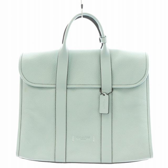 【中古】コーチ COACH ゴッサム ポートフォリオ ビジネスバッグ ブリーフケース ハンドバッグ レザー 水色 C5318