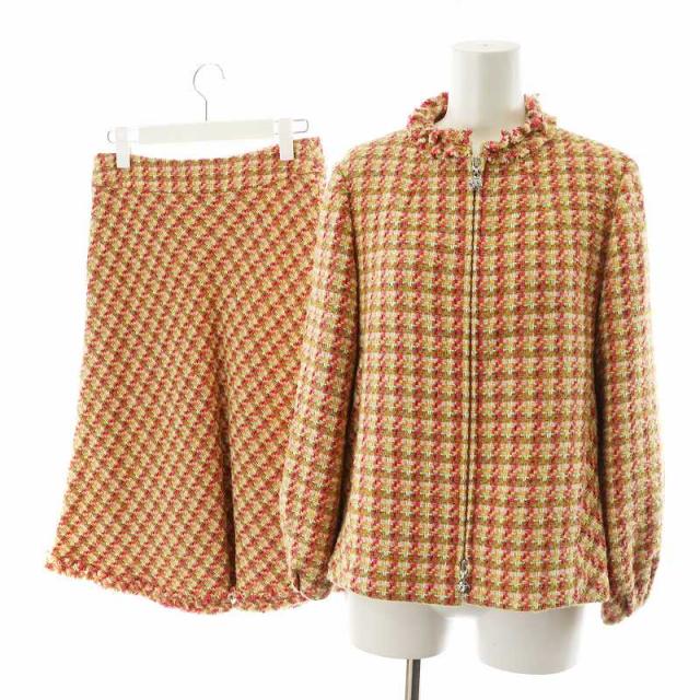 【中古】未使用品 エムズグレイシー M'S GRACY 23年製 セットアップ 上下 ジャケット 38 ピンク