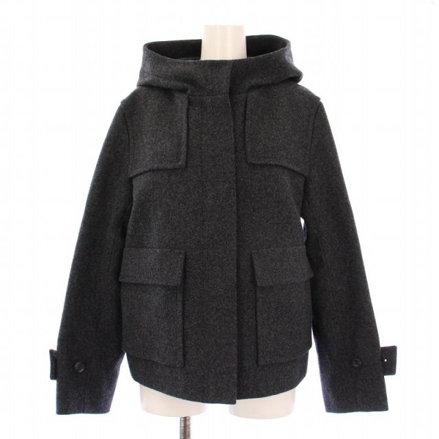 【中古】ベイジ BEIGE 23AW CHABANAIS シャバネ フーディコート アウター ショート丈 ウール 0 グレー COCWSW0500