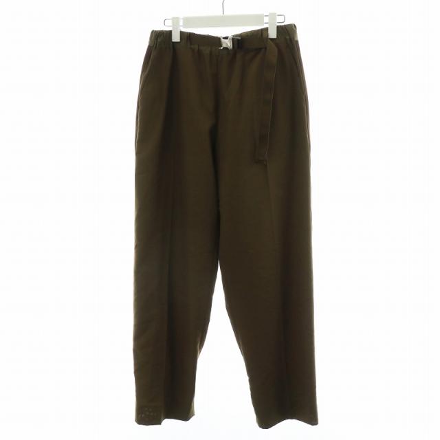 【中古】サカイ sacai Suiting Pants テーパードパンツ ライン 1 カーキ 22-06180 /AN40 レディース