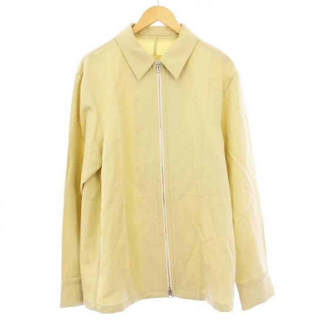 【中古】未使用品 ジルサンダー ドロップショルダーシャツジャケット アウター オーバーサイズ 48 ベージュ