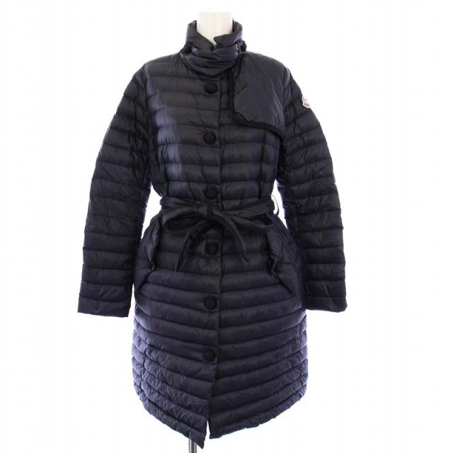 【中古】モンクレール MONCLER CLORI ダウンコート アウター ロング 0 ネイビー 41093493359953048 /KH レディース