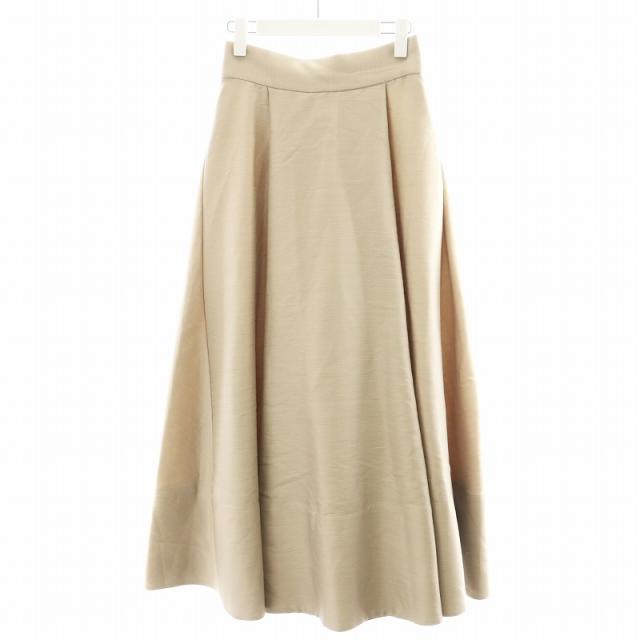 【中古】カオス CHAOS バールタックスカート フレアスカート ロング丈 36 ベージュ CH205050ER /AN45 レディース