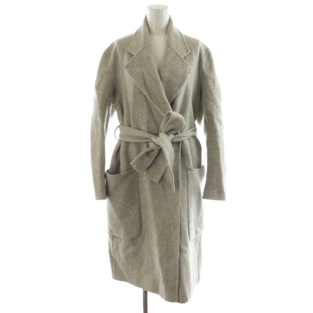 【中古】アクネ ストゥディオズ Acne Studios CARICE DOUBLE チェスターコート ロング丈 ダブル ウール 34 グレー