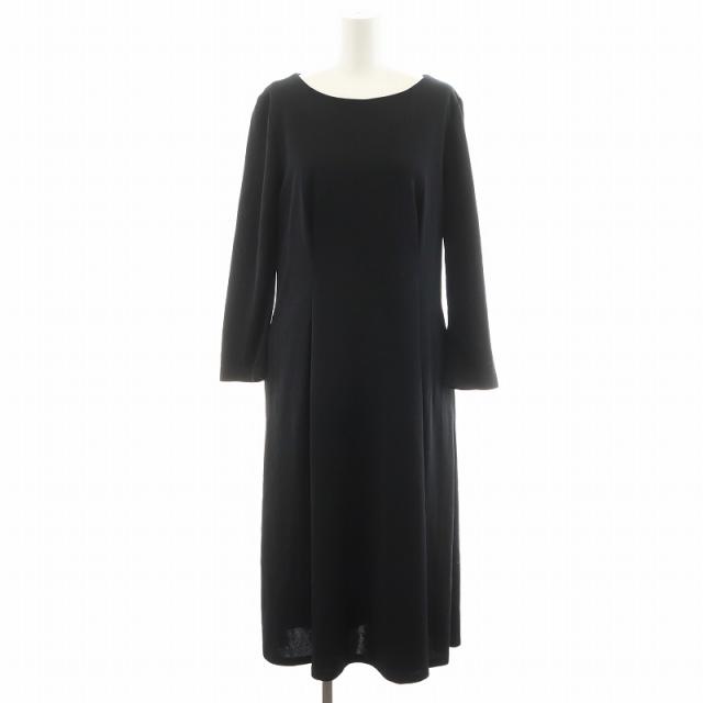 【中古】セオリーリュクス theory luxe 21AW Derrie Pebial ワンピース ロング丈 長袖 40 黒 ブラック 1305540
