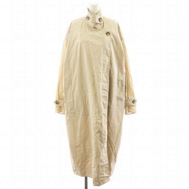 【中古】ミューズ ドゥーズィエム クラス 23AW lightning ダスターコート ロング丈 コットン F ベージュ