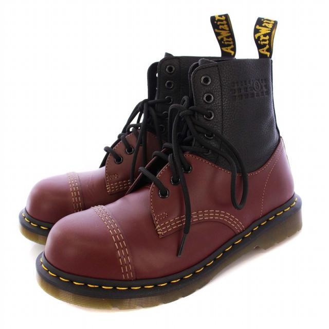 【中古】未使用品 ドクターマーチン MM6 TWIST ST 8ホールブーツ ショートブーツ バイカラー UK6 茶 黒 1460