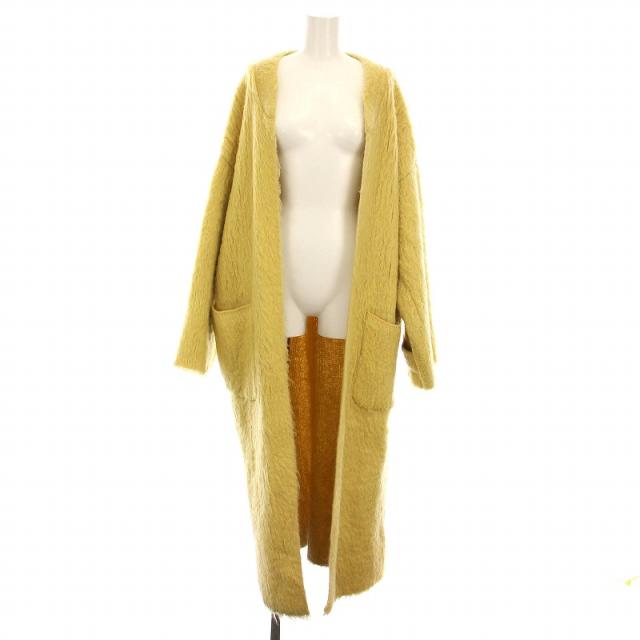 【中古】エトレトウキョウ ETRE TOKYO モヘアロングカーディガン コート F 黄色 1221504031-0 レディース