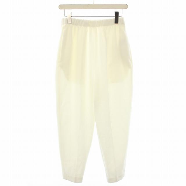 【中古】未使用品 エンフォルド 24AW フロントカーブパンツ イージーパンツ 36 白 300HA231-2090 レディース