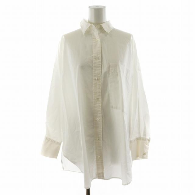 【中古】サクラ SACRA SUPERIOR コットンポプリンシャツ ブラウス 長袖 38 白 ホワイト 123516071 /AN28 レディース