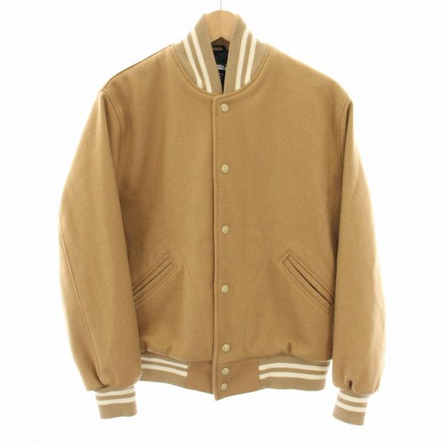 【中古】セトルマイアーズ SETTLEMIERS スタジャン スタジアムジャンパー アウター 36 茶 白 メンズ レディース