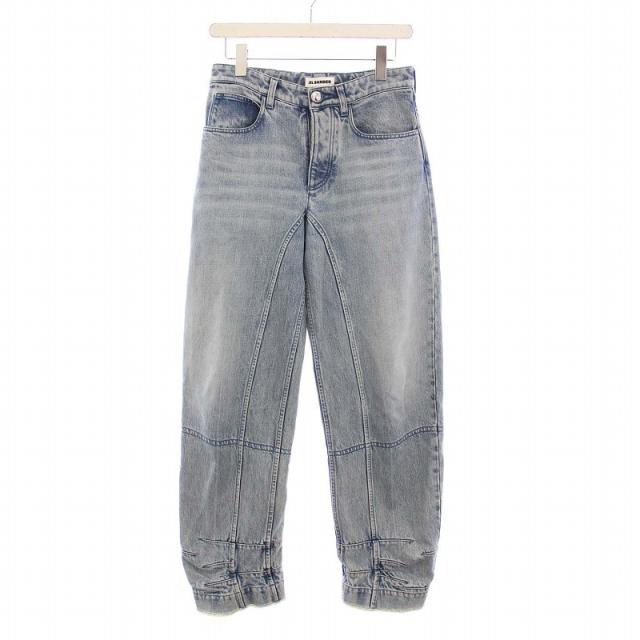 【中古】ジルサンダー 25SS ファイブポケット デニムパンツ ジーンズ フリンジ 32 ブルー J02KA0332 J46463