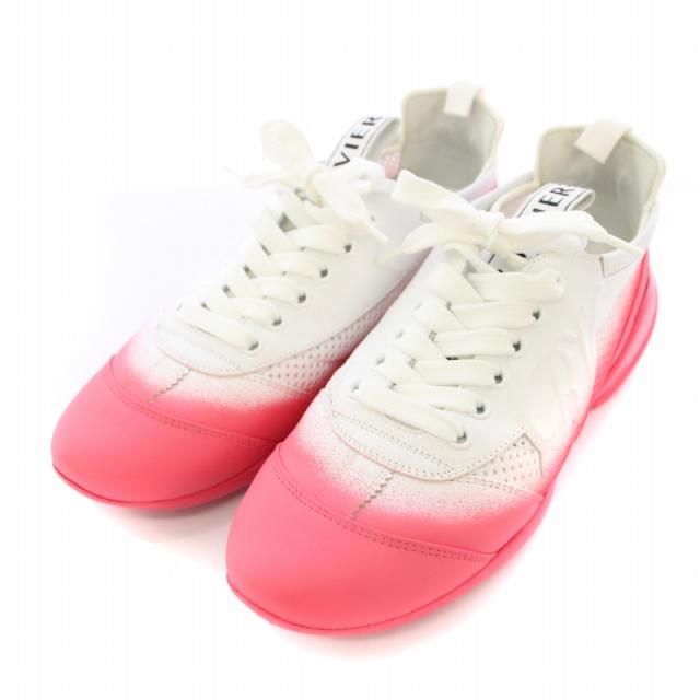 【中古】ロジェヴィヴィエ VIV MATCH SPRAY SNEAKER スニーカー シューズ レザー 37.5 24.5cm ピンク レディース