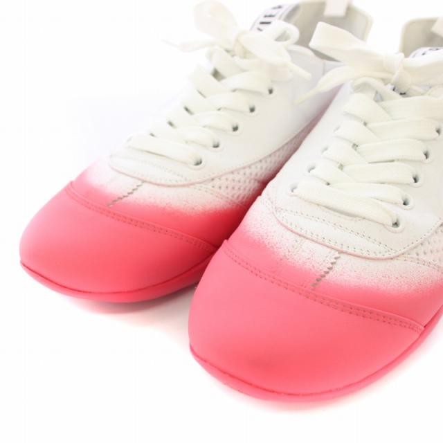 【中古】ロジェヴィヴィエ VIV MATCH SPRAY SNEAKER スニーカー シューズ レザー 37.5 24.5cm ピンク レディース