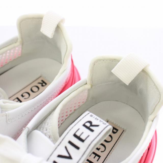 【中古】ロジェヴィヴィエ VIV MATCH SPRAY SNEAKER スニーカー シューズ レザー 37.5 24.5cm ピンク レディース