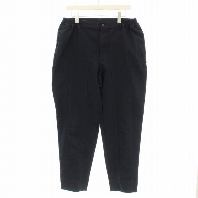 【中古】コムデギャルソンオムドゥ COMME des GARCONS HOMME DEUX エステル加工サージ 製品染パンツ L ネイビー