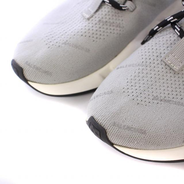 【中古】バレンシアガ スピードレースアップスニーカー シューズ ソックス ロゴ 厚底 US7 24.5cm グレー