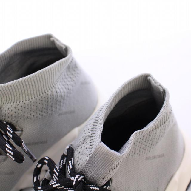 【中古】バレンシアガ スピードレースアップスニーカー シューズ ソックス ロゴ 厚底 US7 24.5cm グレー