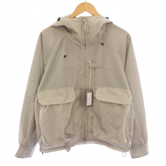 【中古】未使用品 エンズアンドミーンズ フィッシングジャケット ブルゾン ナイロン フード ジップアップ S グレー