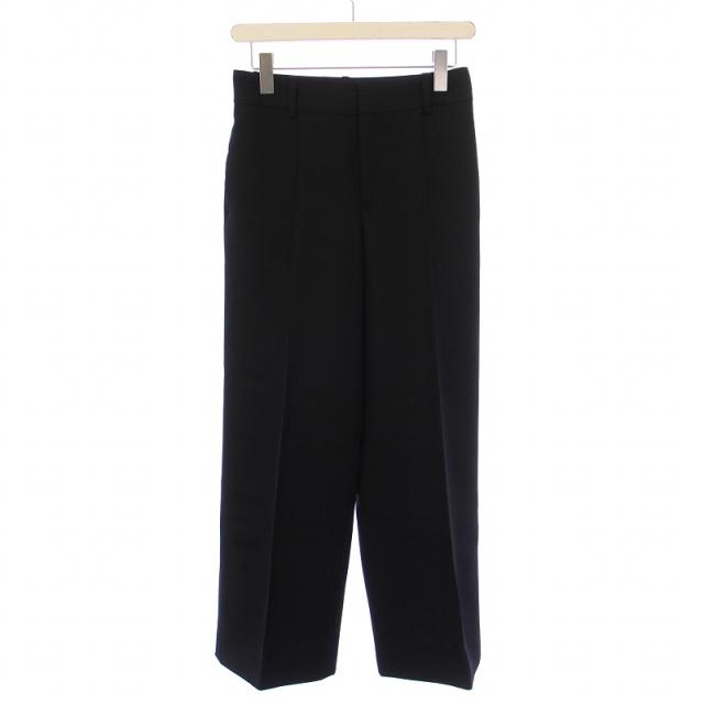 【中古】ドゥーズィエムクラス エクスクイジットパンツ スラックス ストレート ジップフライ ウール 36 黒 ブラック